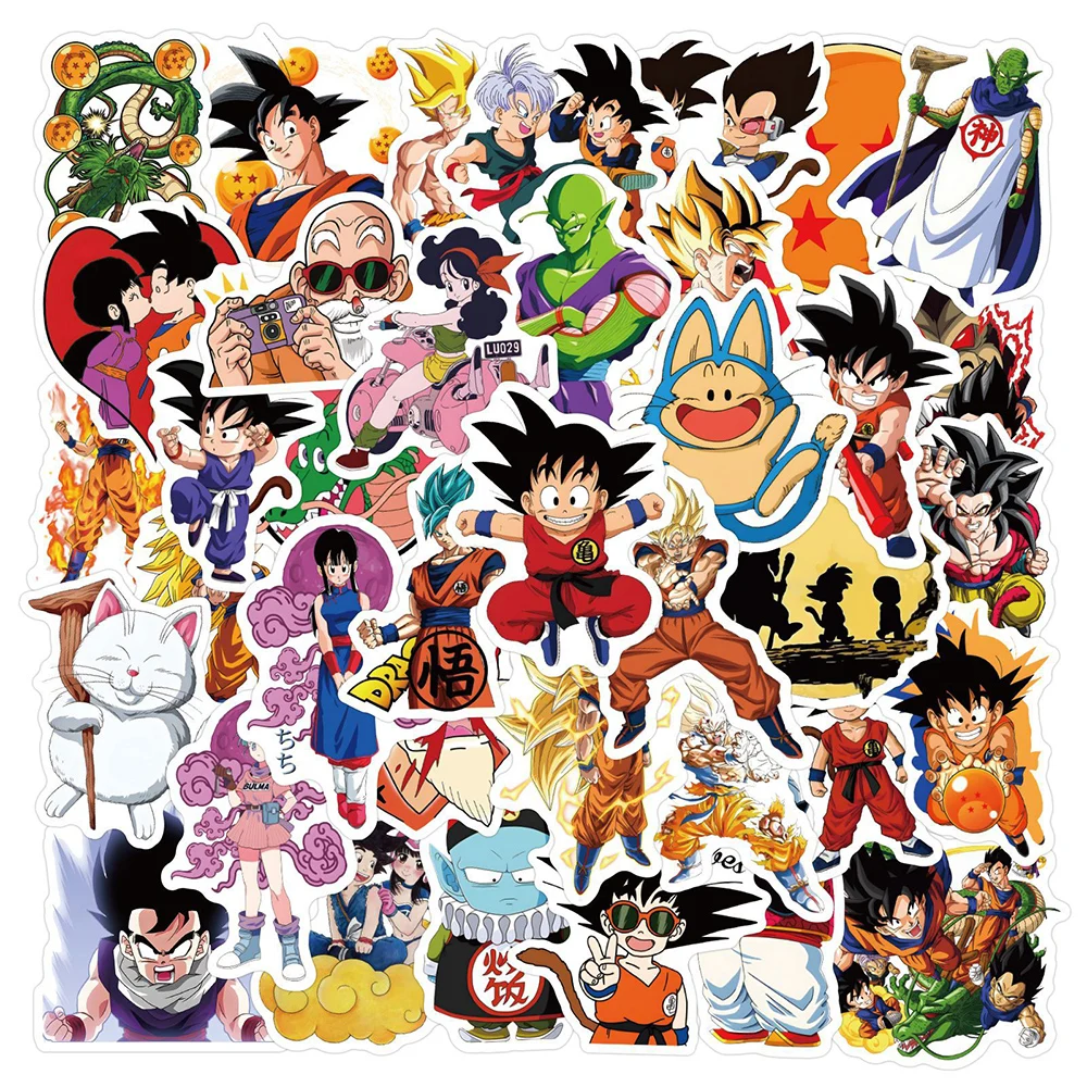 Pegatinas-de-dibujos-animados-de-Dragon-Ball-Son-Goku-para-ni-os ...