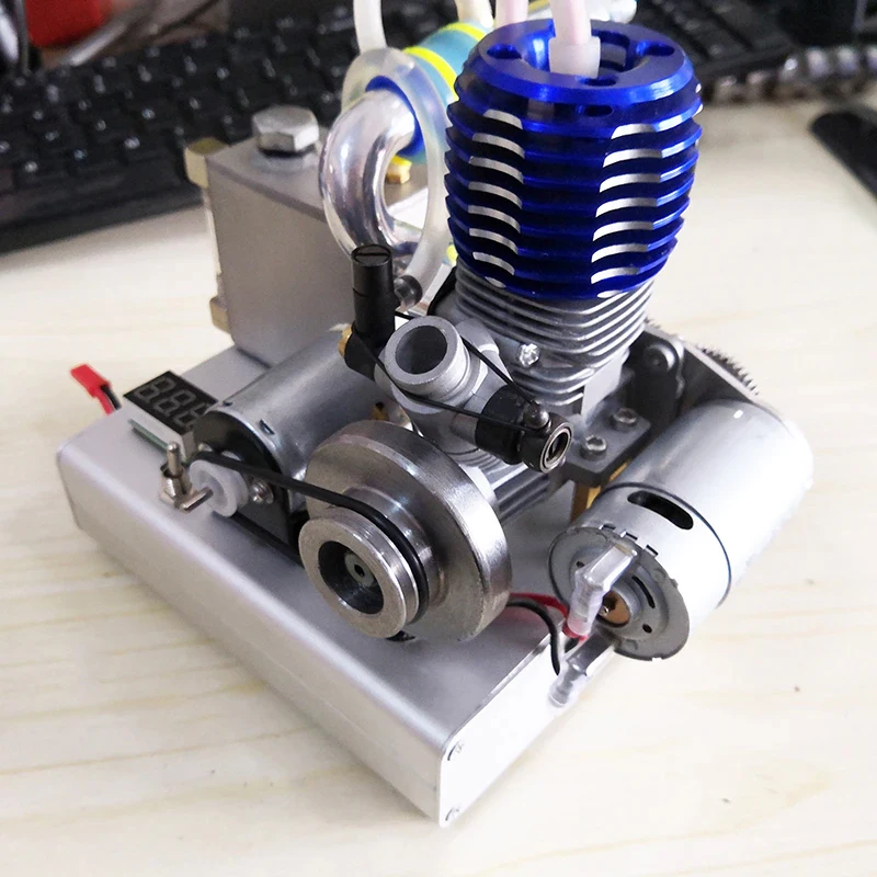 Gasoline-Engine-Model-12V-Voltage-Metal-Hand-Drawn-Two-Stroke-Suitable ...