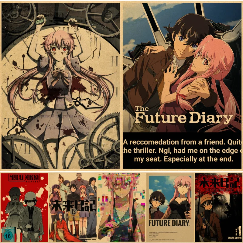 Anime-Future-Diaries-Posters-Kraft-Paper-Prints-Nikki-Mirai-Poster ...