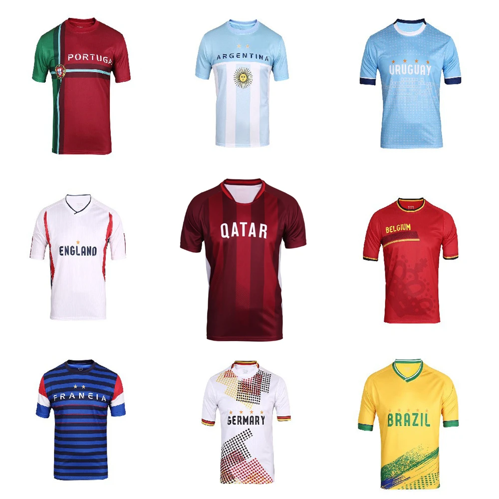 2022-Fashion-Football-Soccer-Men-Short-Sleeve-Country-Flag-Printed-Fans ...