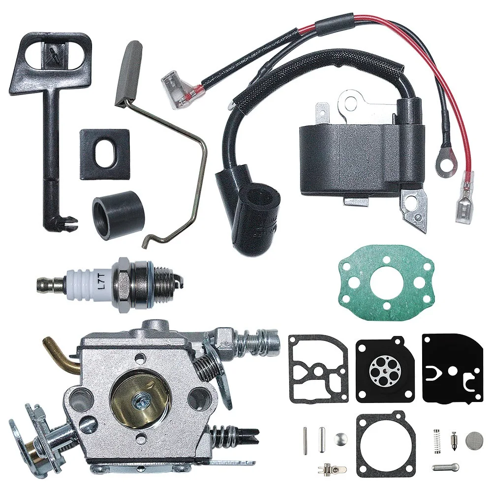 Ignition-Coil-Carburetor-Carb-Repair-Kit-For-Husqvarna-136-137-141-142 ...