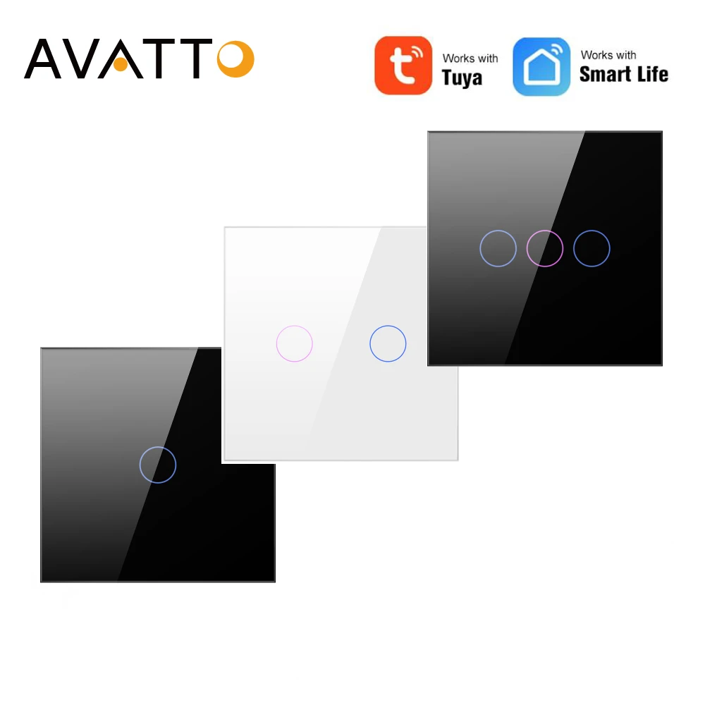 AVATTO-Smart-WiFi-Wall-Switch-EU-Neutral-Wire-Touch-Light-Switch-220V ...