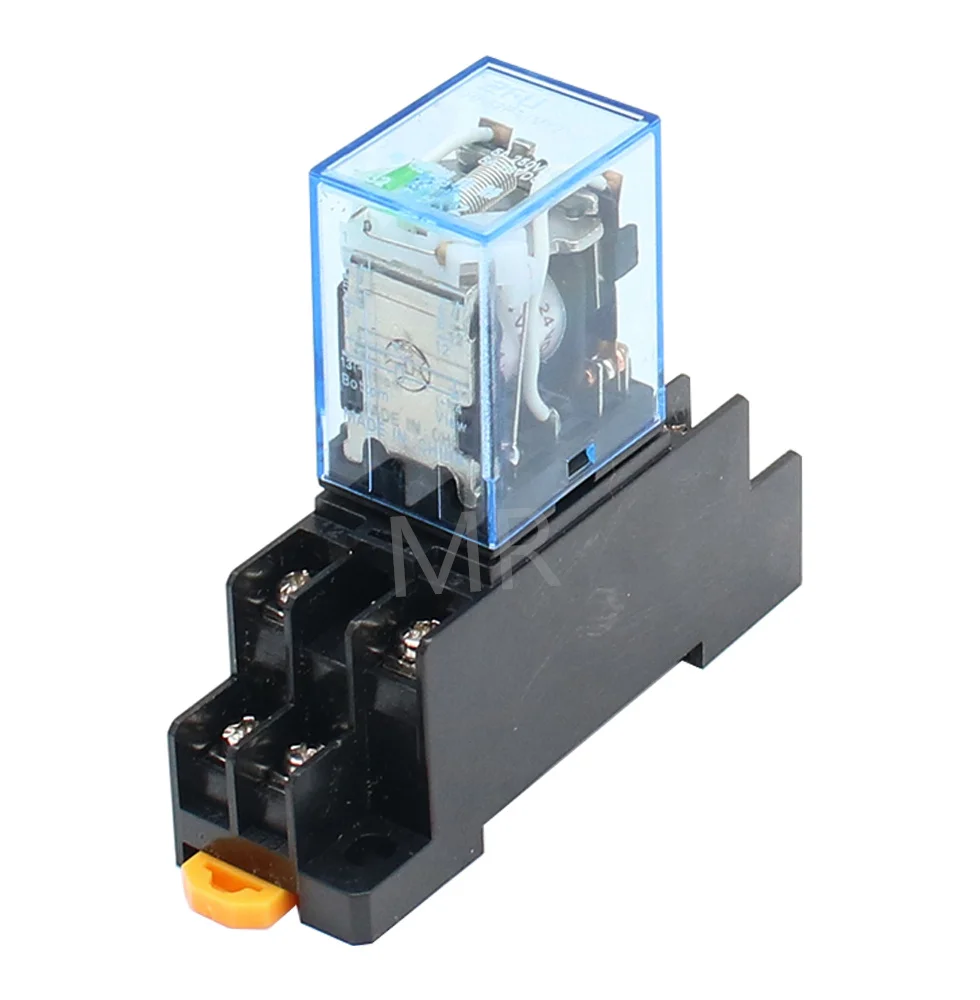 1Pcs Relay LY2 DC12V AC12V DC24V AC24V Small relay 10A 8 Pins Coil DPDT With Socket Base