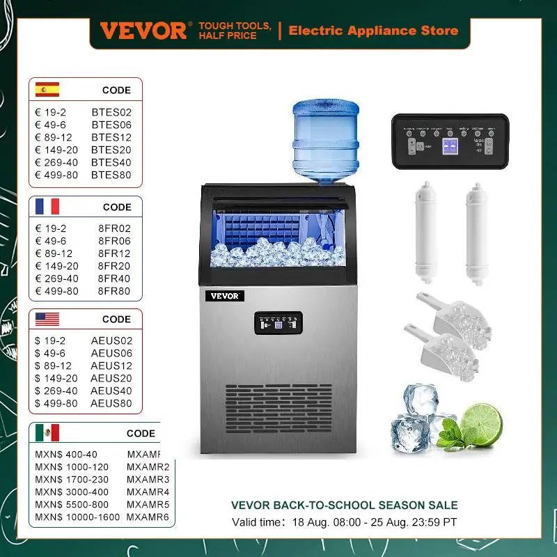 Commercial-Ice-Maker-50Kg-24H-Automatic-2-In-1-Water-Inlet-Built-in-Ice ...