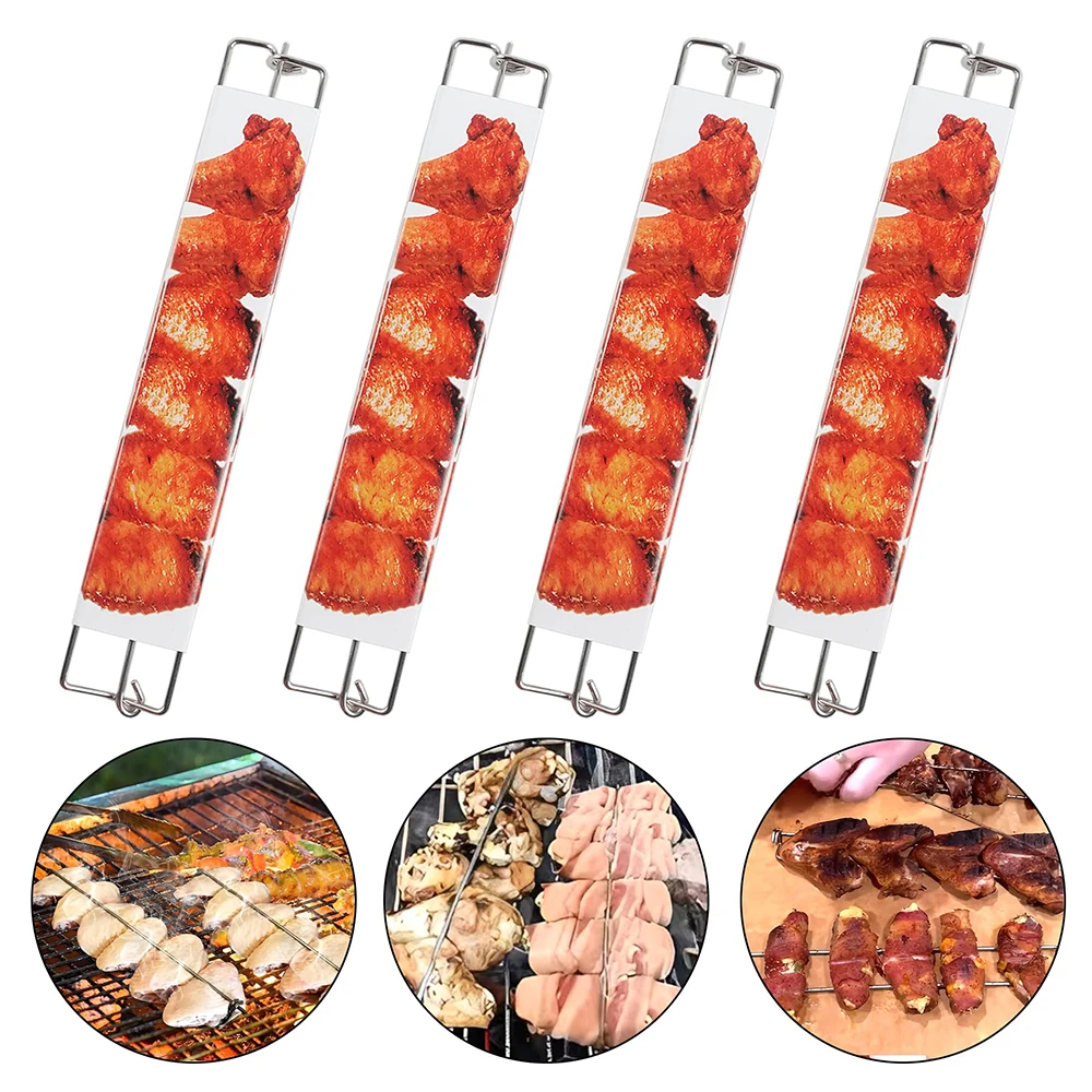 5-Pack-Chicken-Wing-BBQ-Fork-with-Wing-Rails-for-Grilling-Chicken-Wings ...