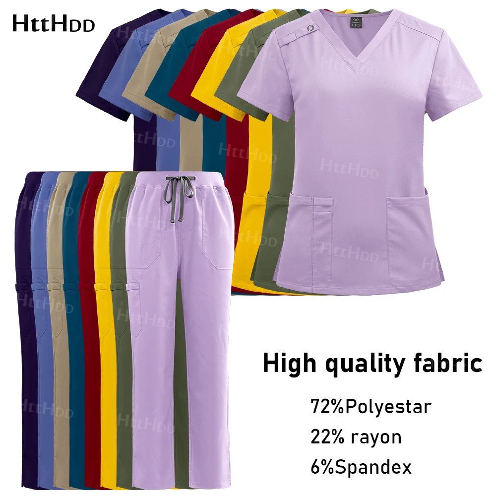 Women-s-Surgical-Scrubs-Nursing-Uniforms-Doctor-Working-Clothes ...