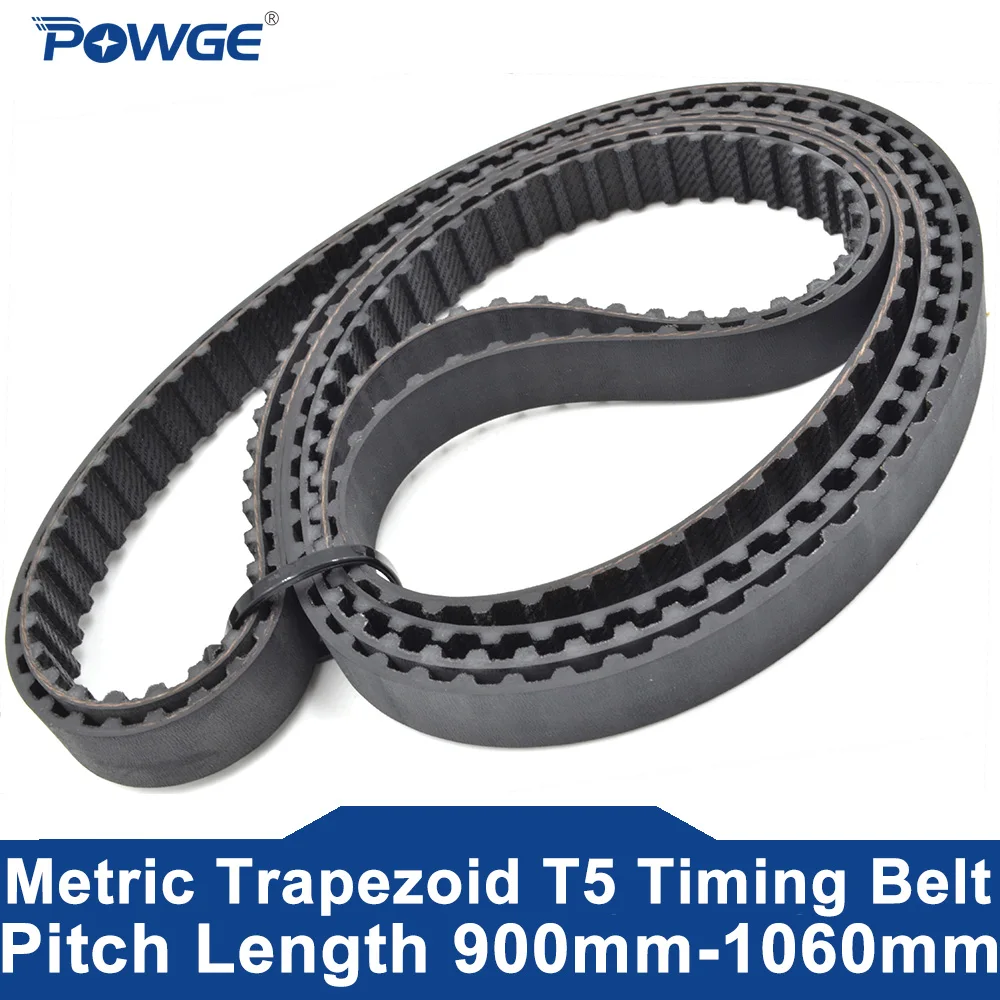 POWGE T5 Timing belt Lp=815-1050mm 825 830 840 850 860 880 885 890 900 ...