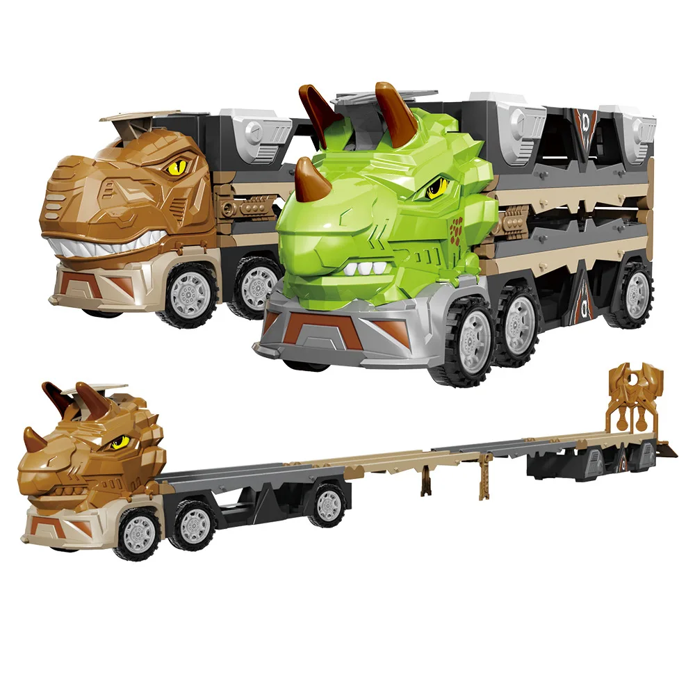 Dinosaur-Truck-Mega-Hauler-Truck-with-Ejection-Race-Track-Kids-Deform ...