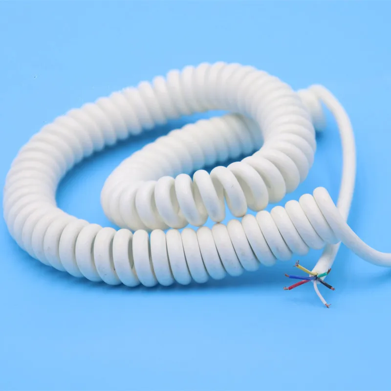 Spring Cable 9 Cores White | 2 Core White Spring Cable | Telescopic ...