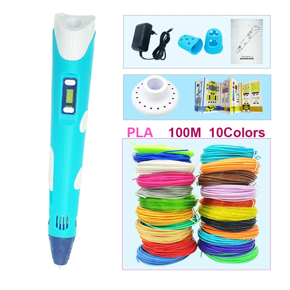 3d Pen With 20 Color Abs Filaments Printing Drawing Pen Creative Gift ...