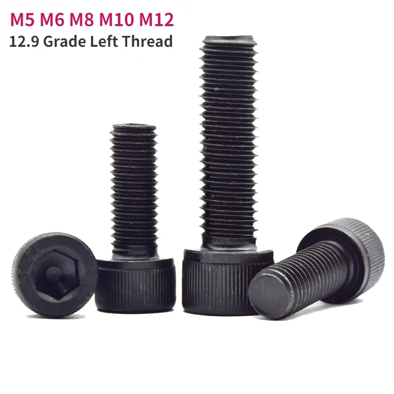 M5-M6-M8-M10-M12-12-9-Grade-Left-Thread-Screws-Reverse-Tooth-Hex ...
