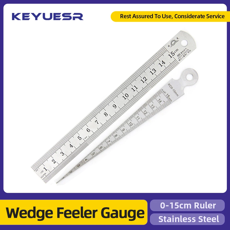 Wedge Feeler Gauge Gap Gauge Clearance Ruler Steel Ruler Filler Gauge ...