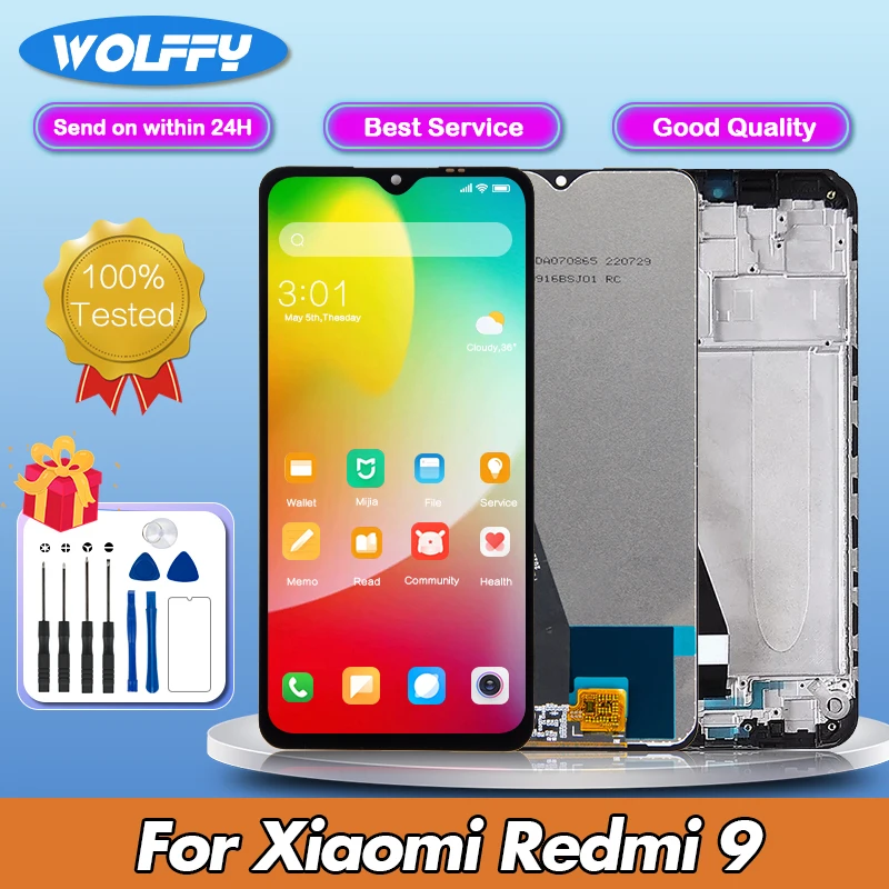 6.53 Inch Display For Xiaomi Redmi 9 Lcd M2004j19g M2004j19c Screen ...