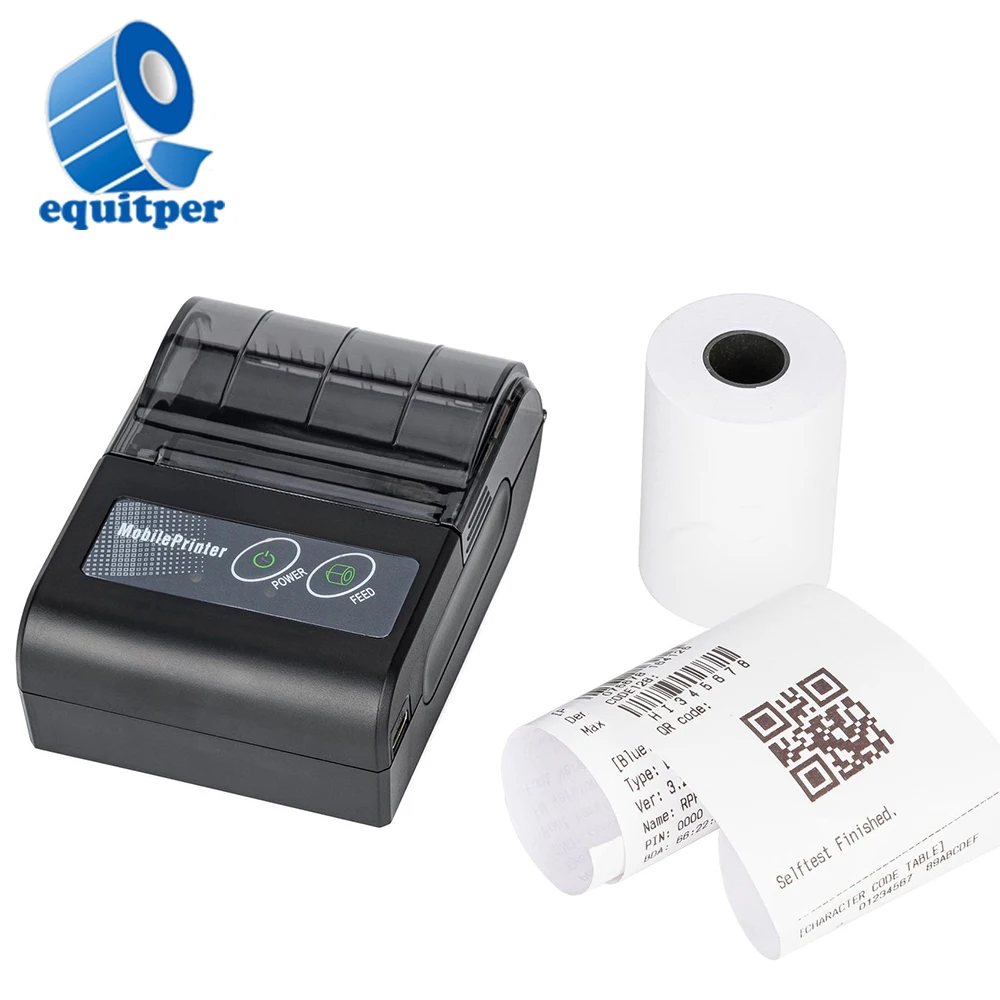 Equitper 58mm Thermal Printer Portable Supermarket Color Handheld ...