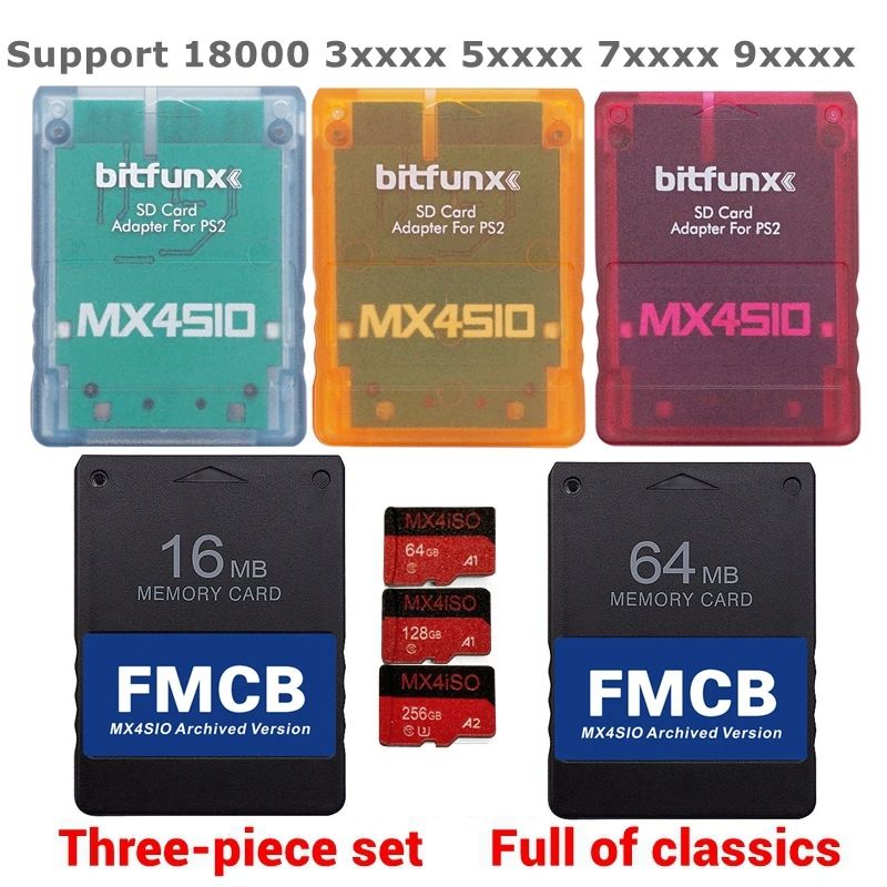 PS2-MX4SIO-SIO2SD-TF-SD-Card-Adapter-For-PS2-Consoles-FMCB-Card-256G ...