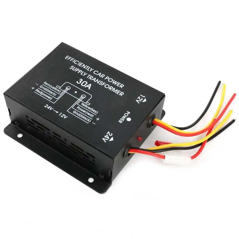 DC Voltage Reducer 24V to 12V 130A Audio Navigation Reduce Device for ...