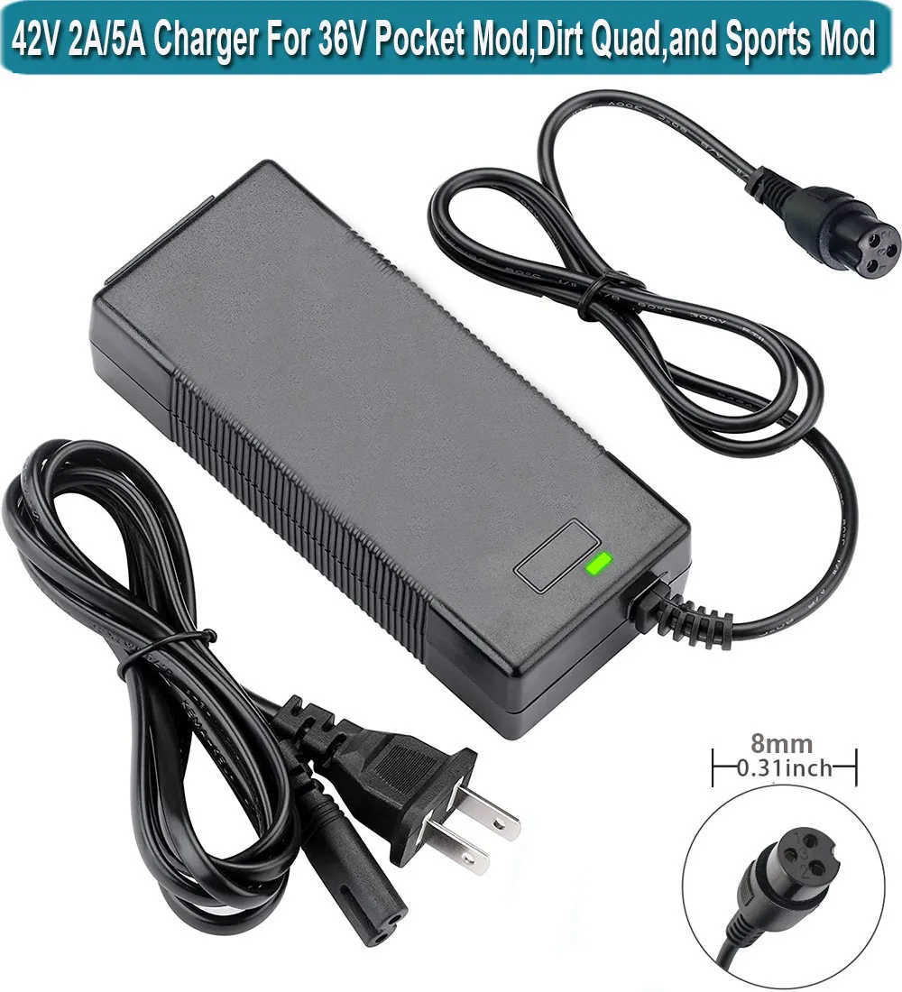 42V 2A 5A Power Adapter Supply Charger For 36V Electric Balance Scooter Hover 1 Hoverboard 2 ...