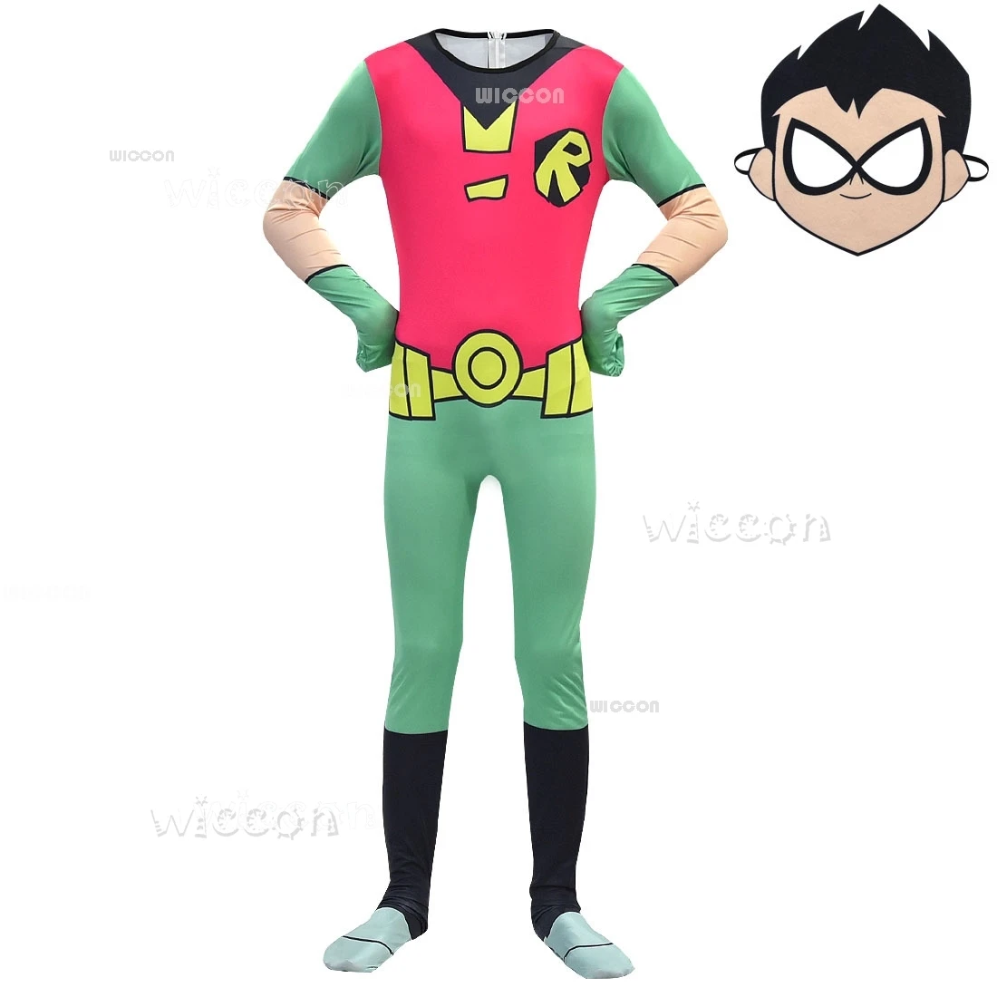 Kids Anime Cartoon Teen Game Titans Superhero Robin Comic Mask Grayson ...