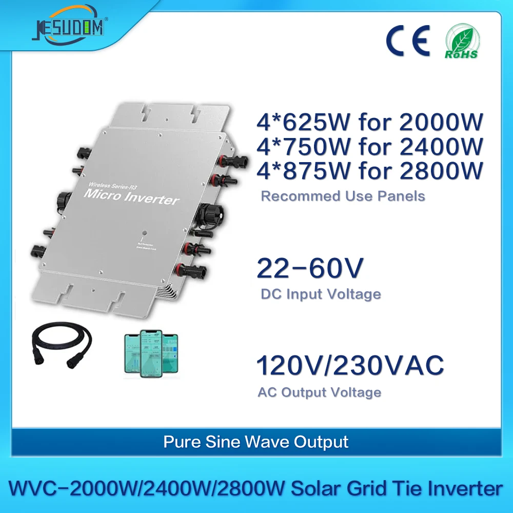 Micro-inversor-sem-fio-2000w-2400w-2800w-solar-grid-tie-converter ...