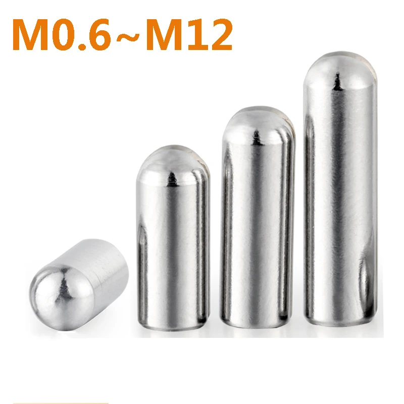 2 50pcs 304 Stainless Steel Round Head Pin Cylindrical Pin Positioning ...