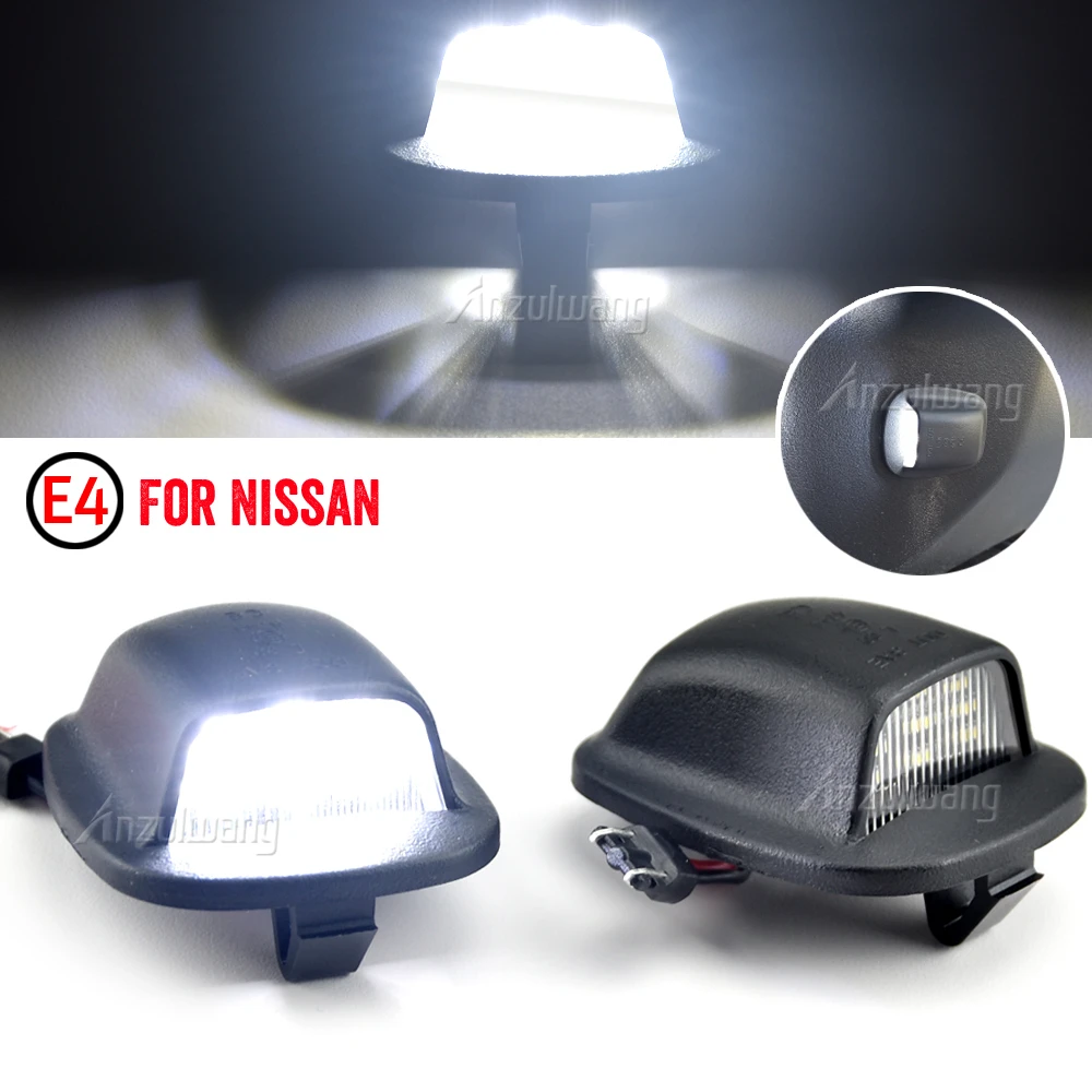 2Pcs LED License Number Plate Light Lamps White Light For Nissan Xterra Frontier 1998 1999 2000 ...