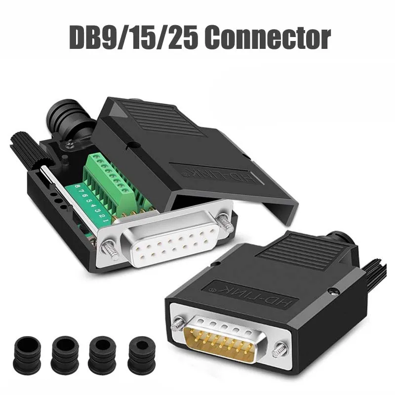 DB9-DB15-DB25-Connector-9-15-25-pin-Male-Female-Solder-free-Breakout ...