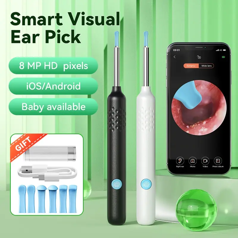 Ear-Cleaning-Endoscope-Visual-Ear-Wax-Removal-with-Camera-Ear-Silicone ...