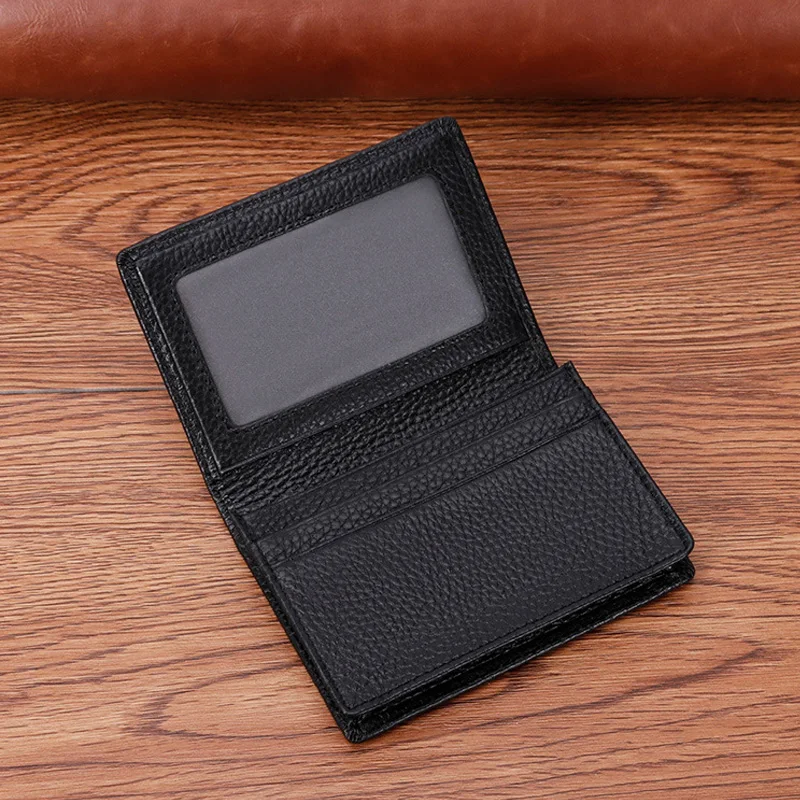 Men's Card Holder Wallet Genuine Leather Wallets Small Purse Slim Mini ...
