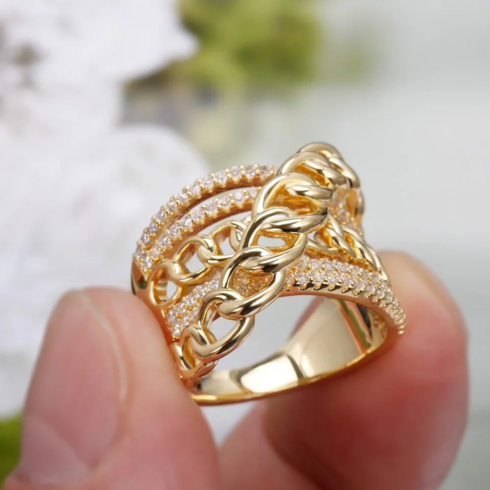JEWEL-Romantic-and-Shiny-Crisscross-Design-Finger-Ring-Big-Ring-Bold ...