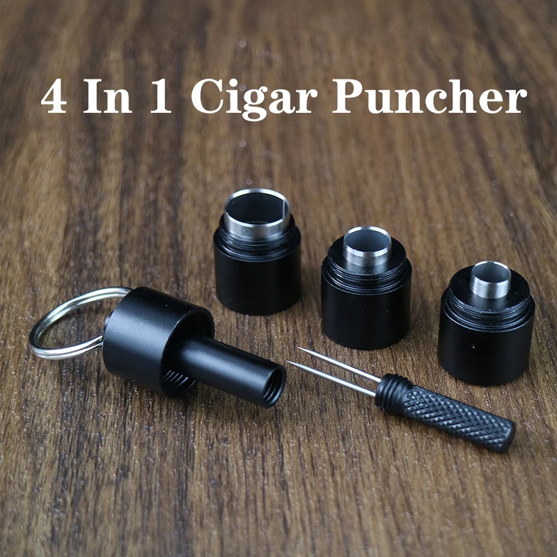 4-In-1-Metal-Cigar-Punch-Cutter-Keychain-Portable-Smoking-Accessories ...