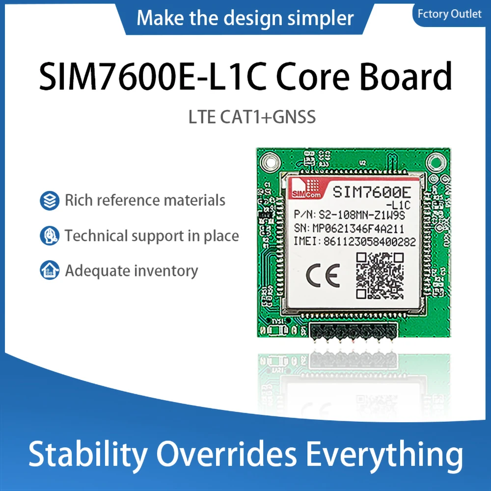 SIMCOM SIM7600E-L1C Development Core Board SIM7600E Cat1 Module LTE-FDD B1 B3 B7 B8 B20 EMEA ...