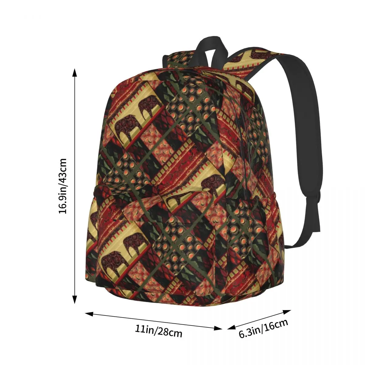 Indian School Student With School Bag