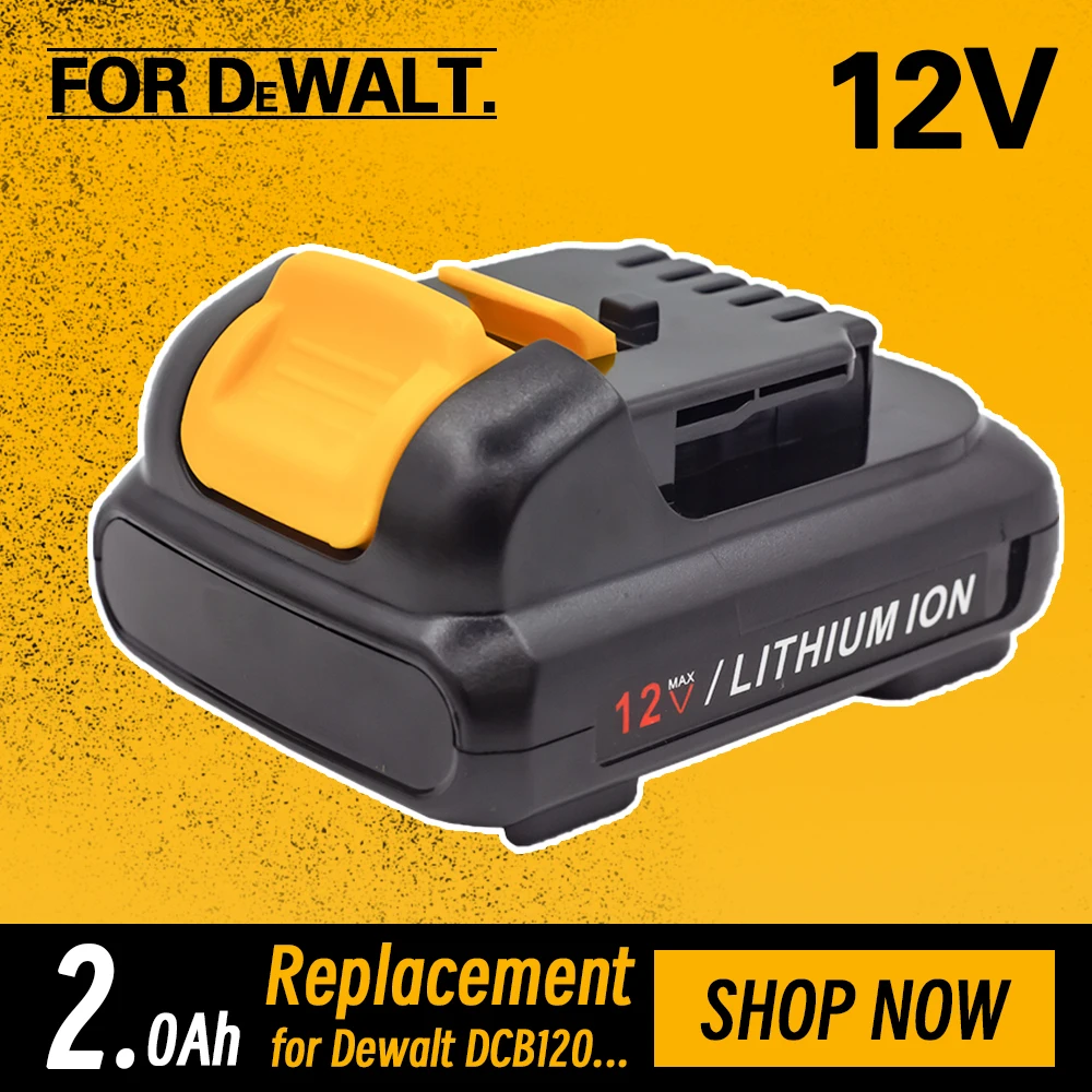 2Ah-Rechargeable-Battery-Li-ion-For-Dewalt-12V-MAX-DCB120-DCB121-DCB123 ...