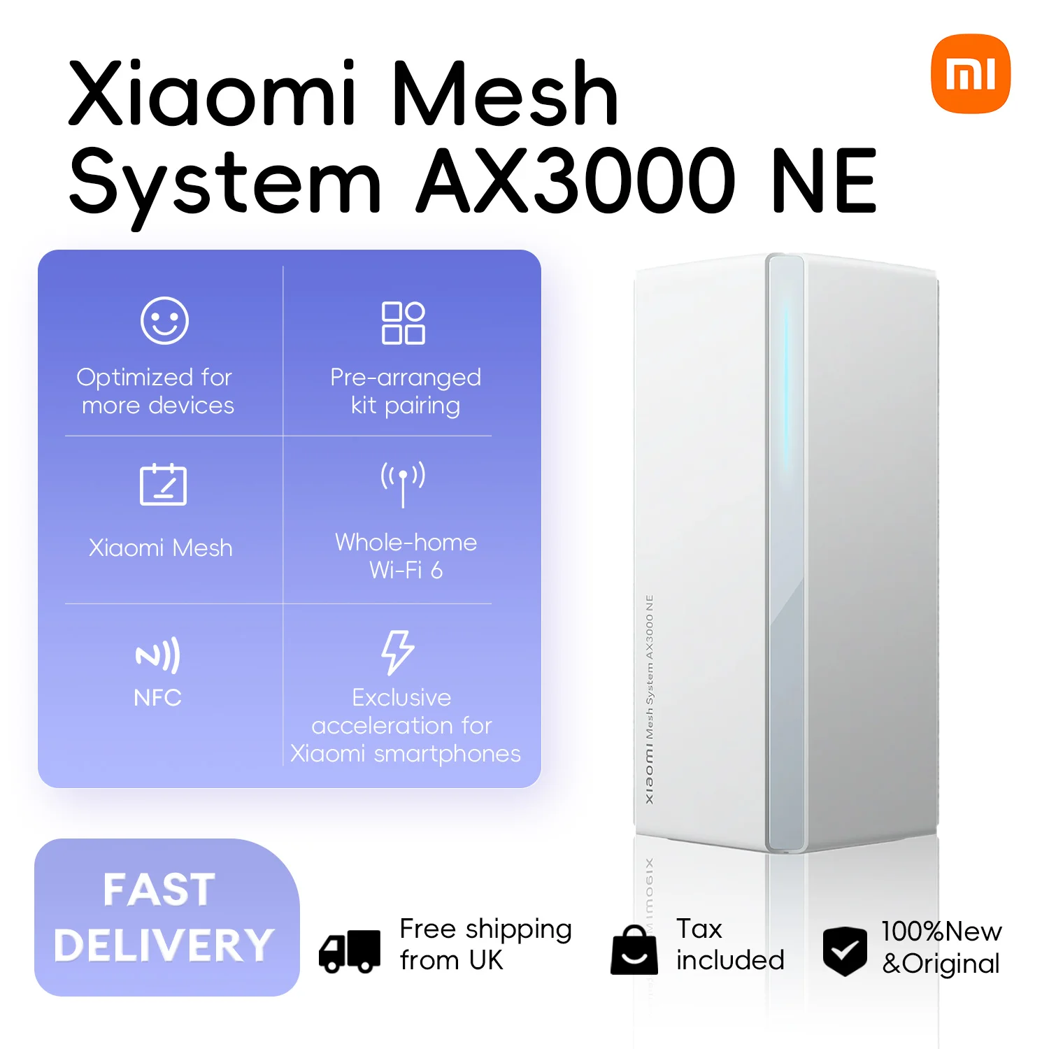 Xiaomi Mesh System AX3000 NE WiFi6 Router Repeater Modem Gateway IPTV ...