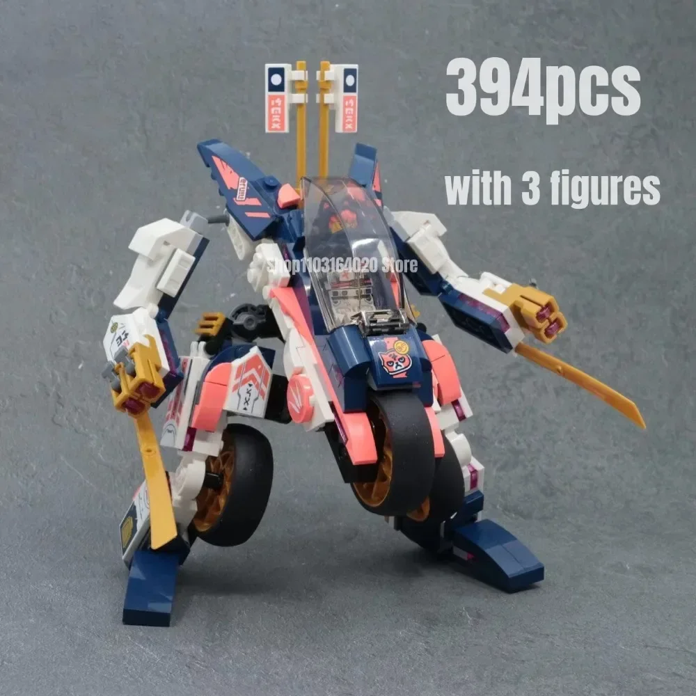 394pcs-Transforming-Mech-Bike-Racer-Building-Blocks-Model-Fit71792-Toys ...
