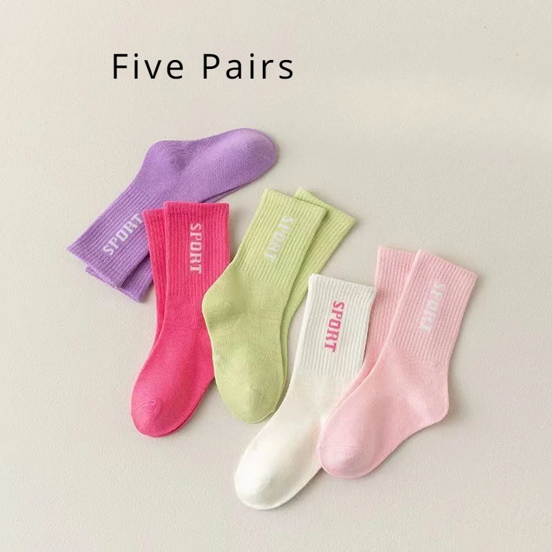 Calcetines-deportivos-de-tubo-medio-transpirables-5-pares-para ...