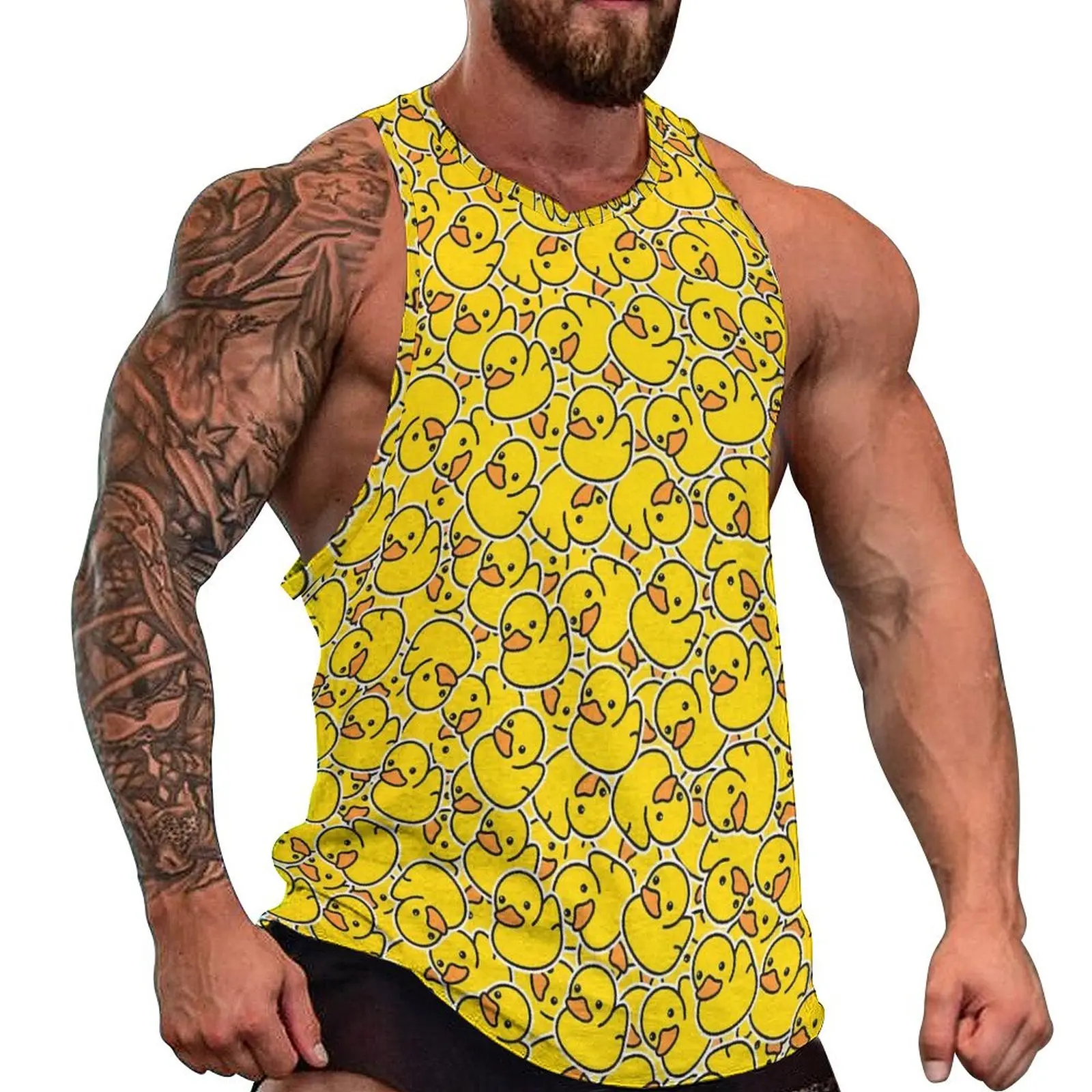 Funny Duck 3D Print Tank Tops Men's Fashion Streetwear Vest Oversized ...