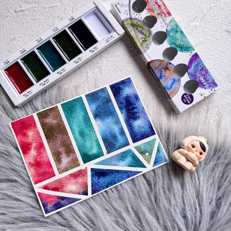 Kuretake Japan's New Layered Color 5-color Water-soluble Watercolor ...