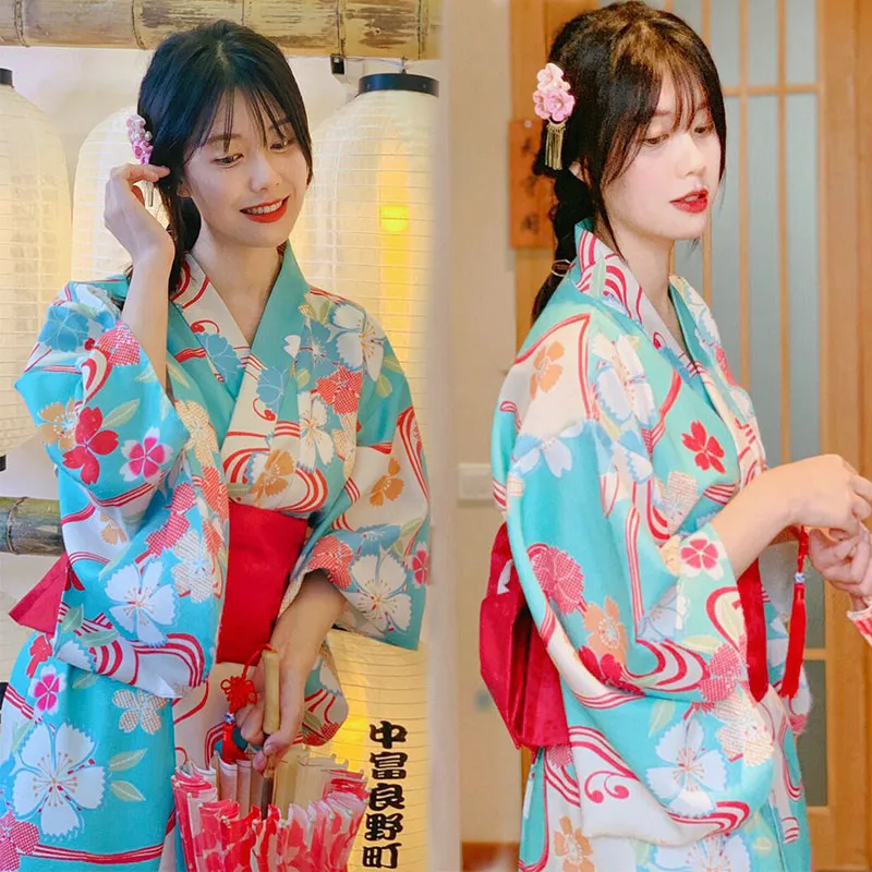 Kimono Women Japanese Traditional Yukata Haori Kimonos Cosplay Blouse ...
