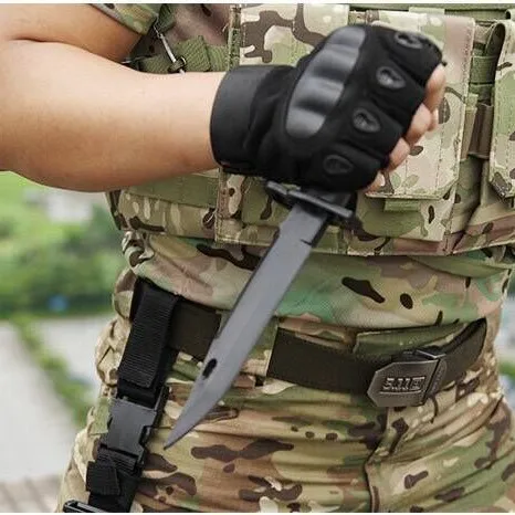 1:1 Tactical Airsoft Rubber Knife Military Training Martial Arts CS ...