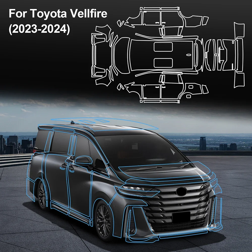 TPU Paint Protection Film Pre-cut for Toyota Vellfire 40 Series 2023 ...