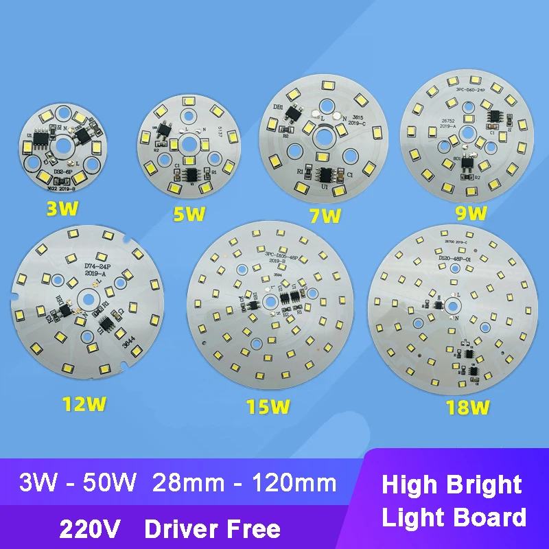 AC-220V-Driver-free-2835-SMD-Led-Chip-3W-18W-28mm-120mm-Lamp-Light ...