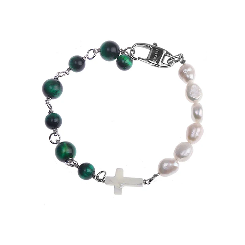 LUXTA-Natural-Baroque-Pearl-and-Green-Tiger-s-Eye-Beads-Splicing ...