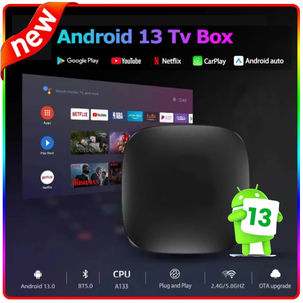 NEW Android 13 CarPlay Smart Video Box Wireless CarPlay Android Car ...