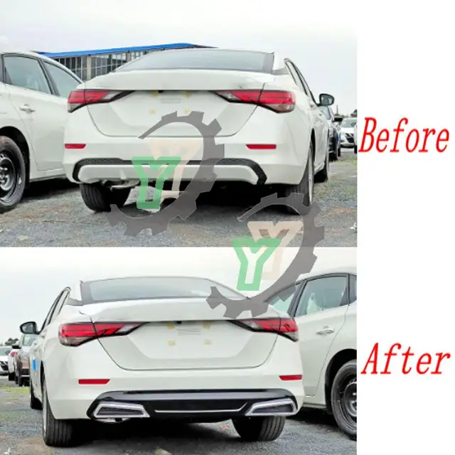 Nissan Sentra Spoiler 2 Pcs Car Rear Bumper Lip Spoiler For Nissan ...