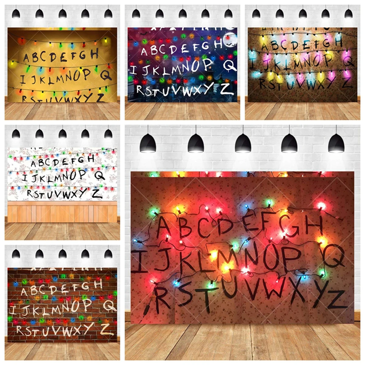 Stranger Theme Luminous Letter String Light Background Cloth Party ...