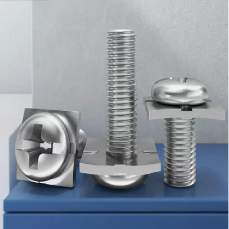 M3-M3-5-M4-M5-Nickel-Plated-Terminal-Block-Screw-With-Square-Washer-Pan ...