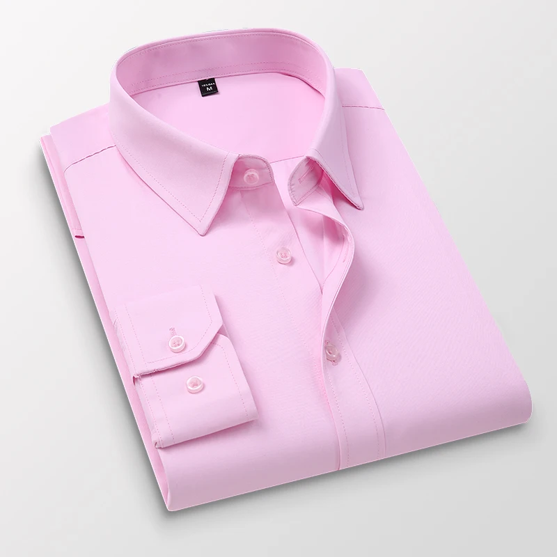 TFETTERS-camicia-rosa-uomo-primavera-autunno-camicia-da-uomo-manica-lunga-da-uomo-camicie ...