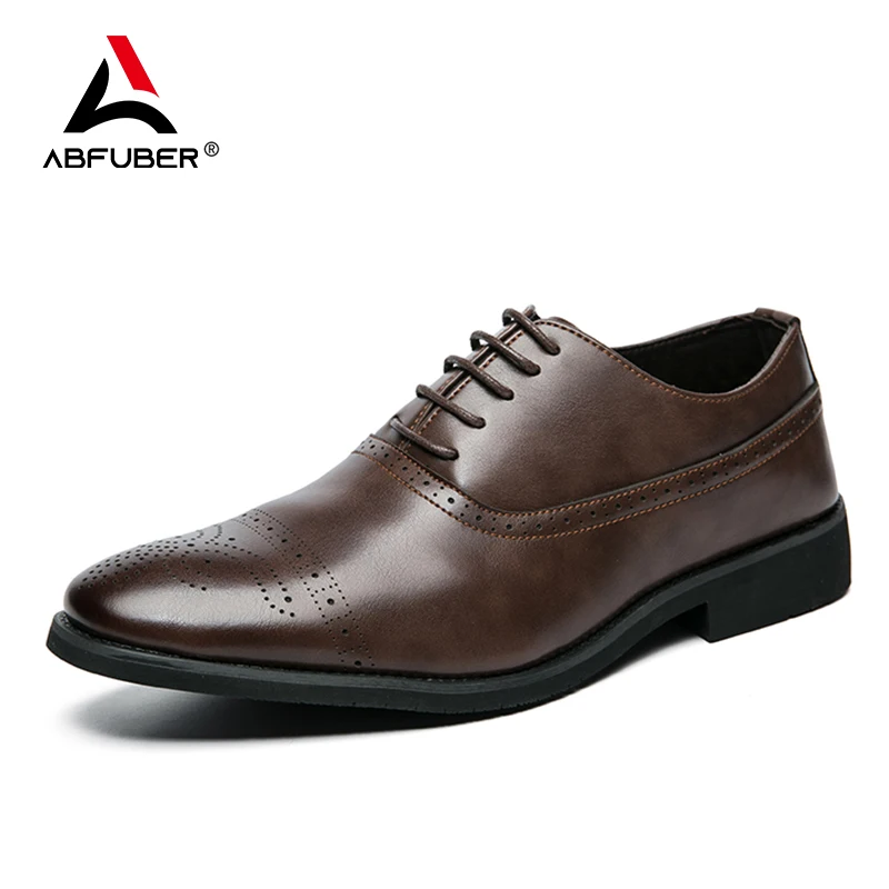Luxury-Oxford-Leather-Men-Shoes-Casual-Classy-Brogue-Business-Office ...