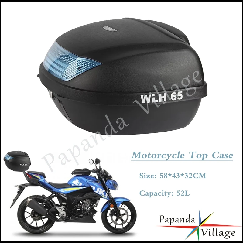 High-Capacity-Motorcycle-52L-Rear-Top-Case-For-Helmet-Storage-Case ...